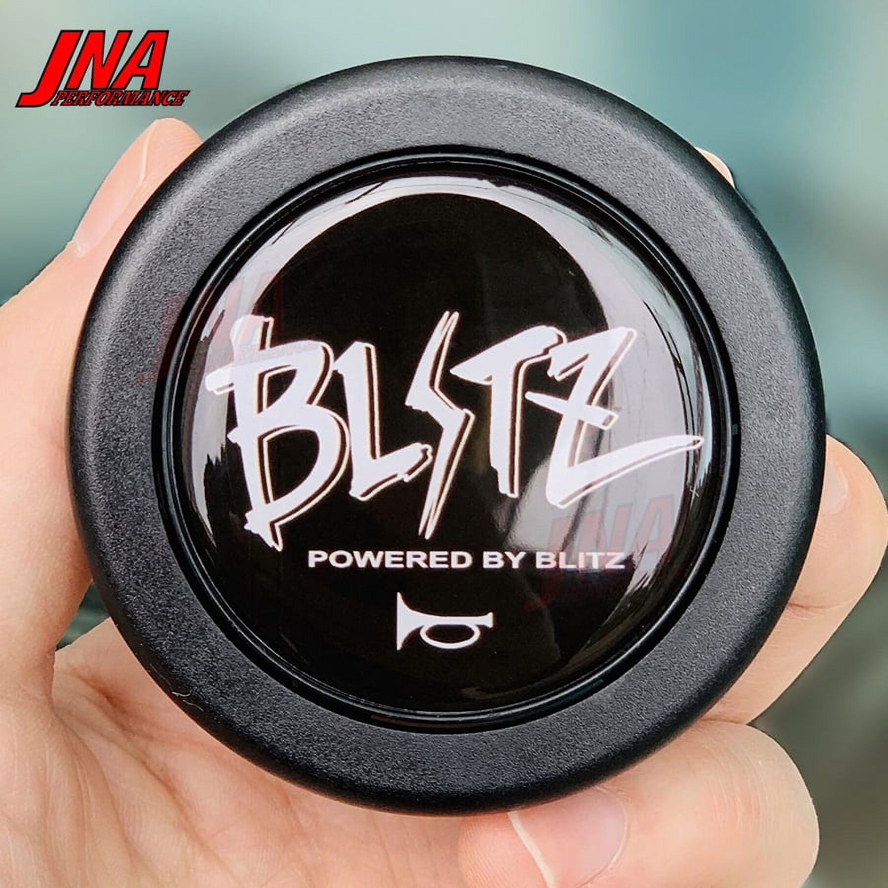 POWERED BY BLITZ Horn Buttons Universal Car Horn Racing Car Steering Wheel Horn Button Cover ...