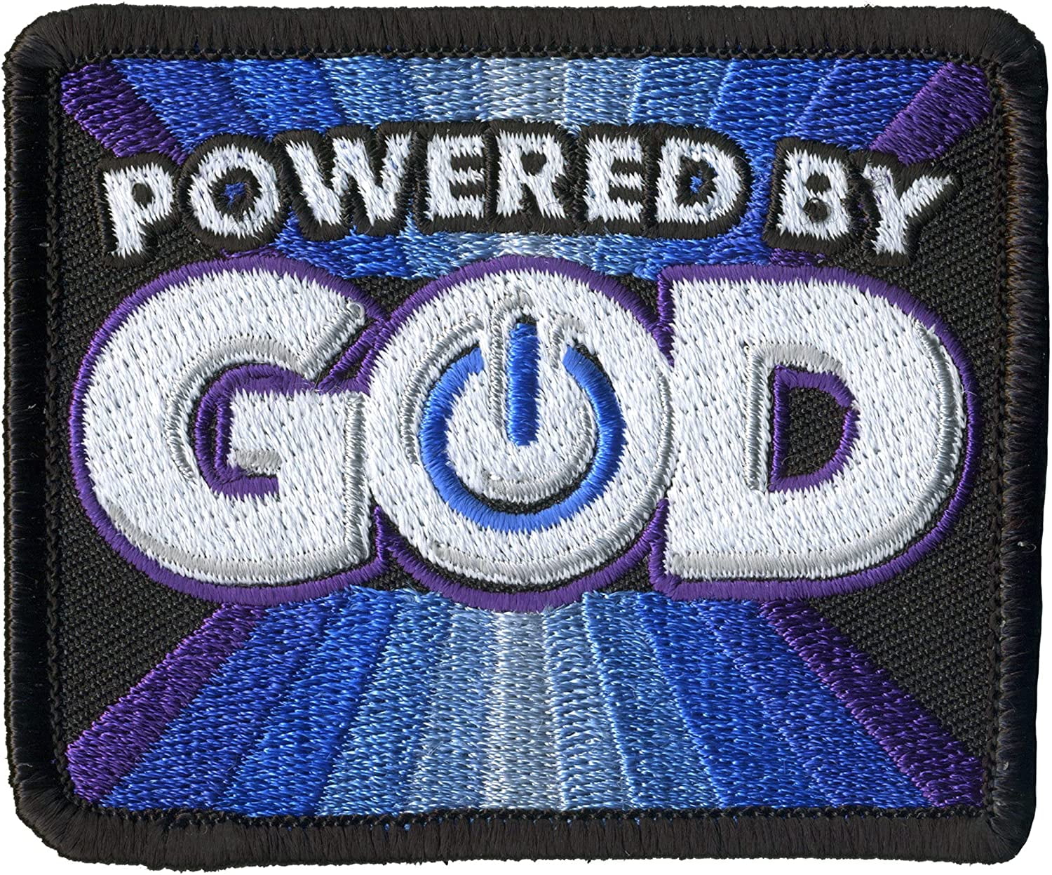 POWERED BY GOD, PATCH - Embroidered High Thread Iron-On Heat Sealed ...
