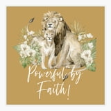 POWERFUL BY FAITH! (LION) Sticker - Walmart.com