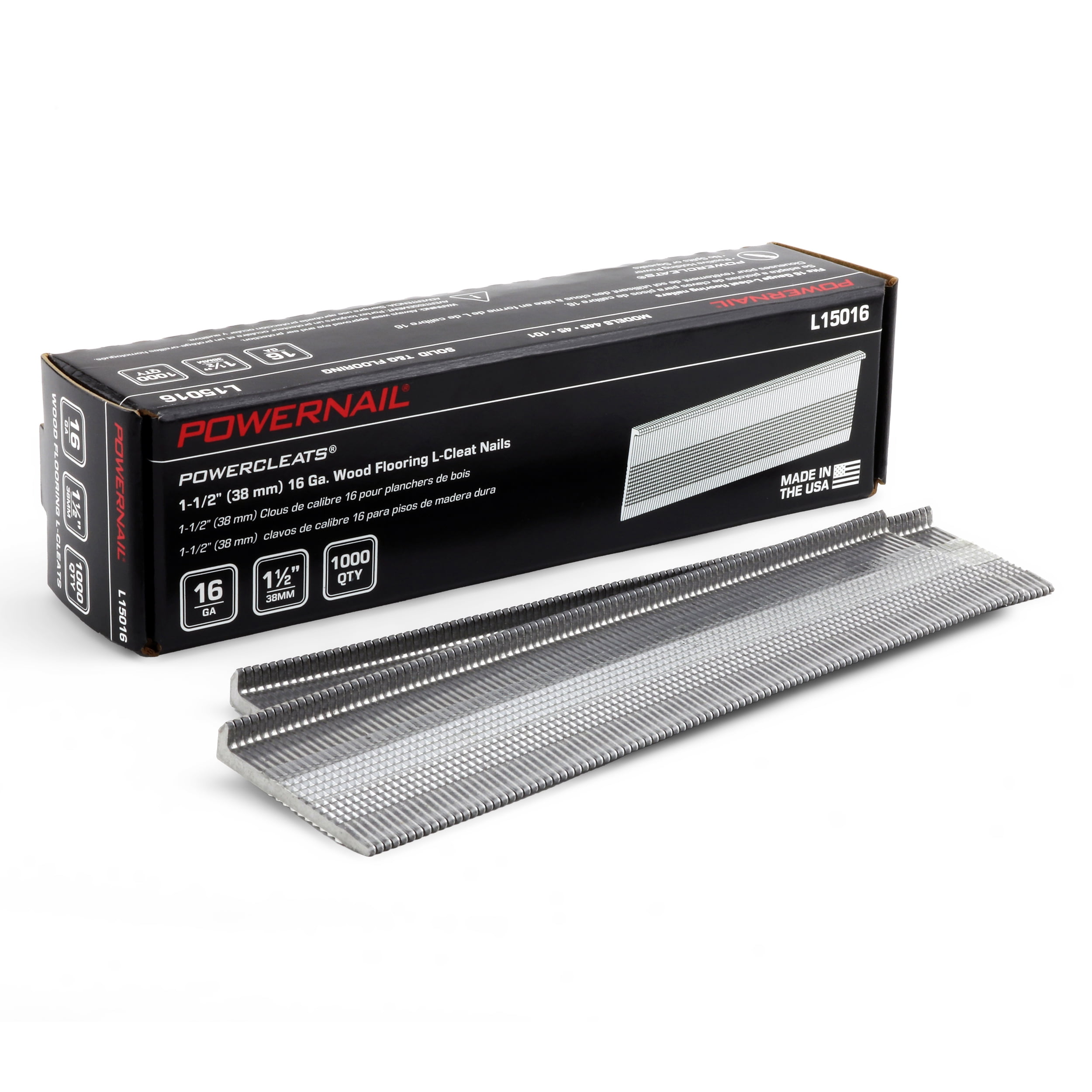 POWERNAIL 16-Gauge 1.5-Inch L-Style Flooring Cleat Nail | L15016 ...