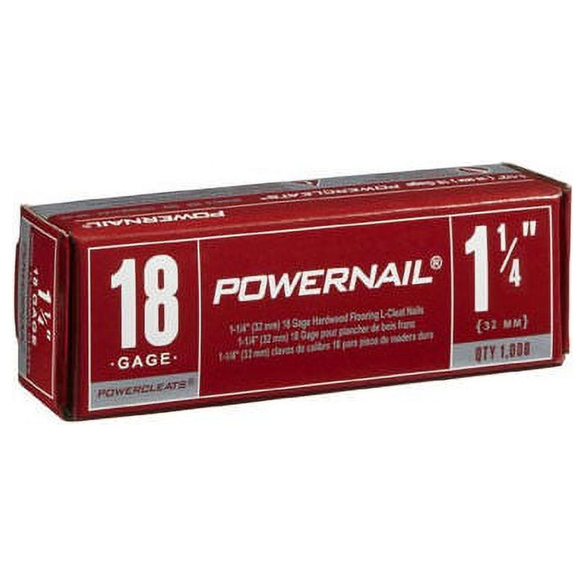 POWERNAIL 18-Gauge 1.25-Inch L-Type Flooring Cleat Nail - Walmart.com