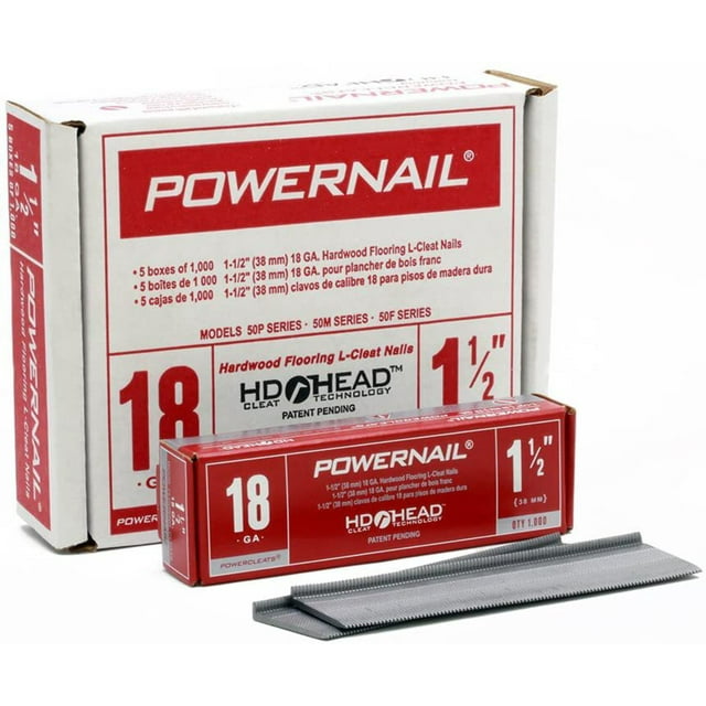 POWERNAIL 18-Gauge 1.5-Inch L-Type Flooring Cleat Nail |L150185 ...