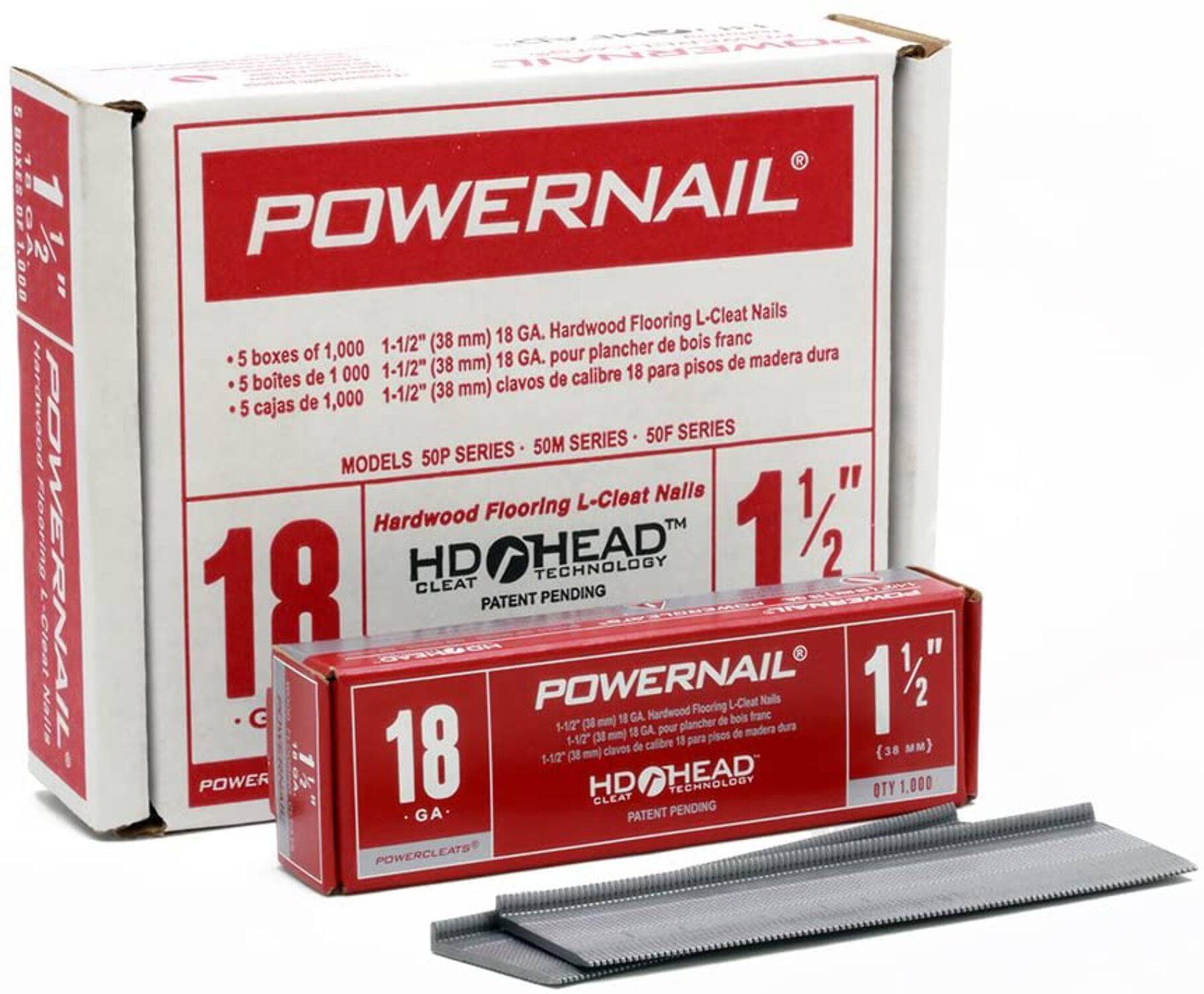 POWERNAIL 18-Gauge 1.5-Inch L-Type Flooring Cleat Nail |L150185 ...