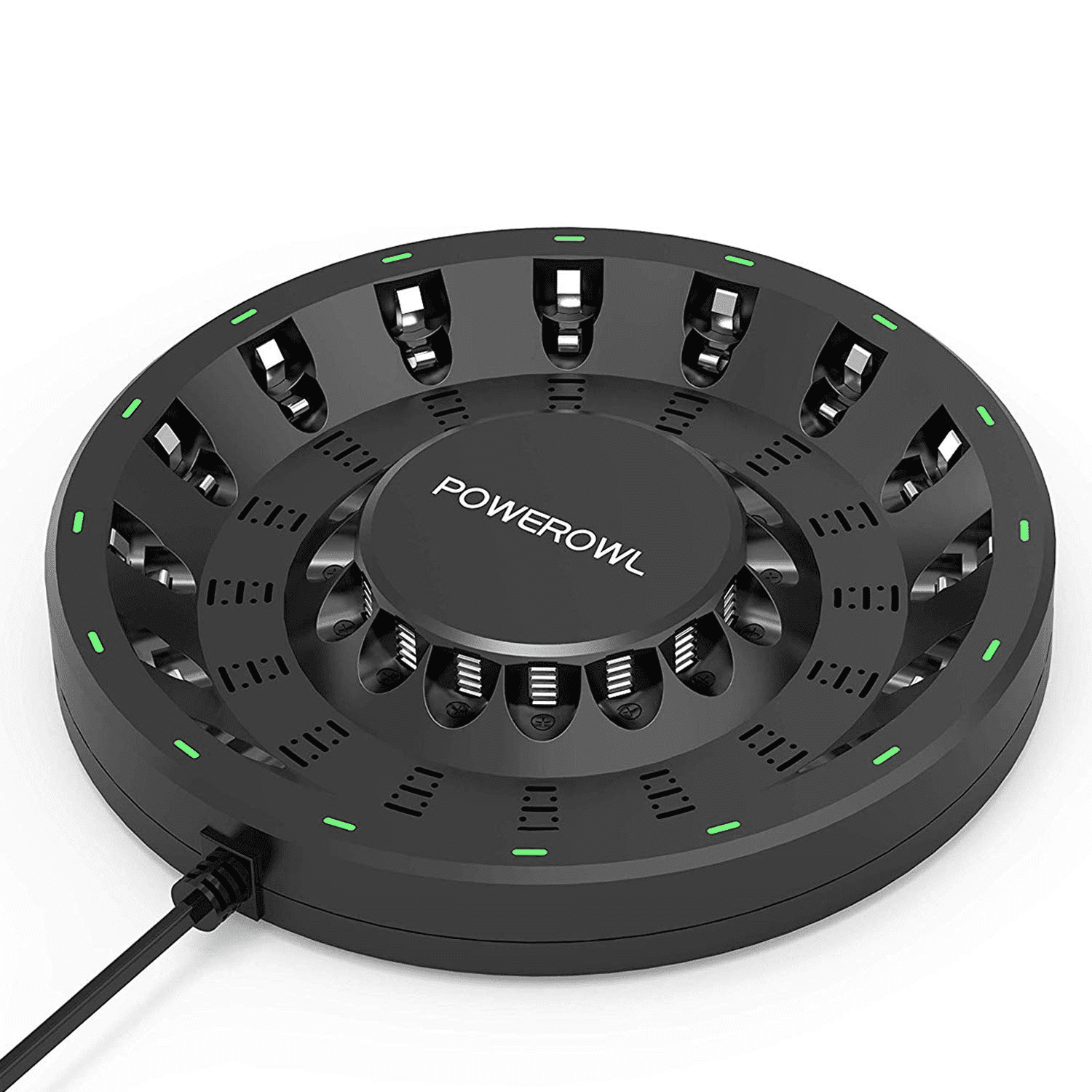 POWEROWL 16 Bay High Speed Charger with Smart LED for AA AAA NIMH NICD ...