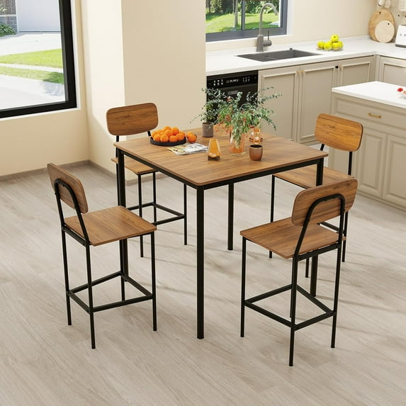 POWERSTONE 5 Piece Dining Table Set, Kitchen Table and Chairs for 4 ...