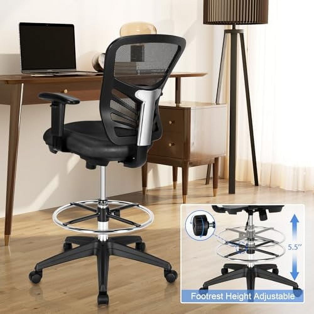 POWERSTONE Drafting Chair, Ergonomic Standing Desk Chair Adjustable ...