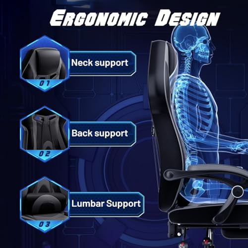 POWERSTONE Gaming Chair - Racing Style Office Computer Chair with ...