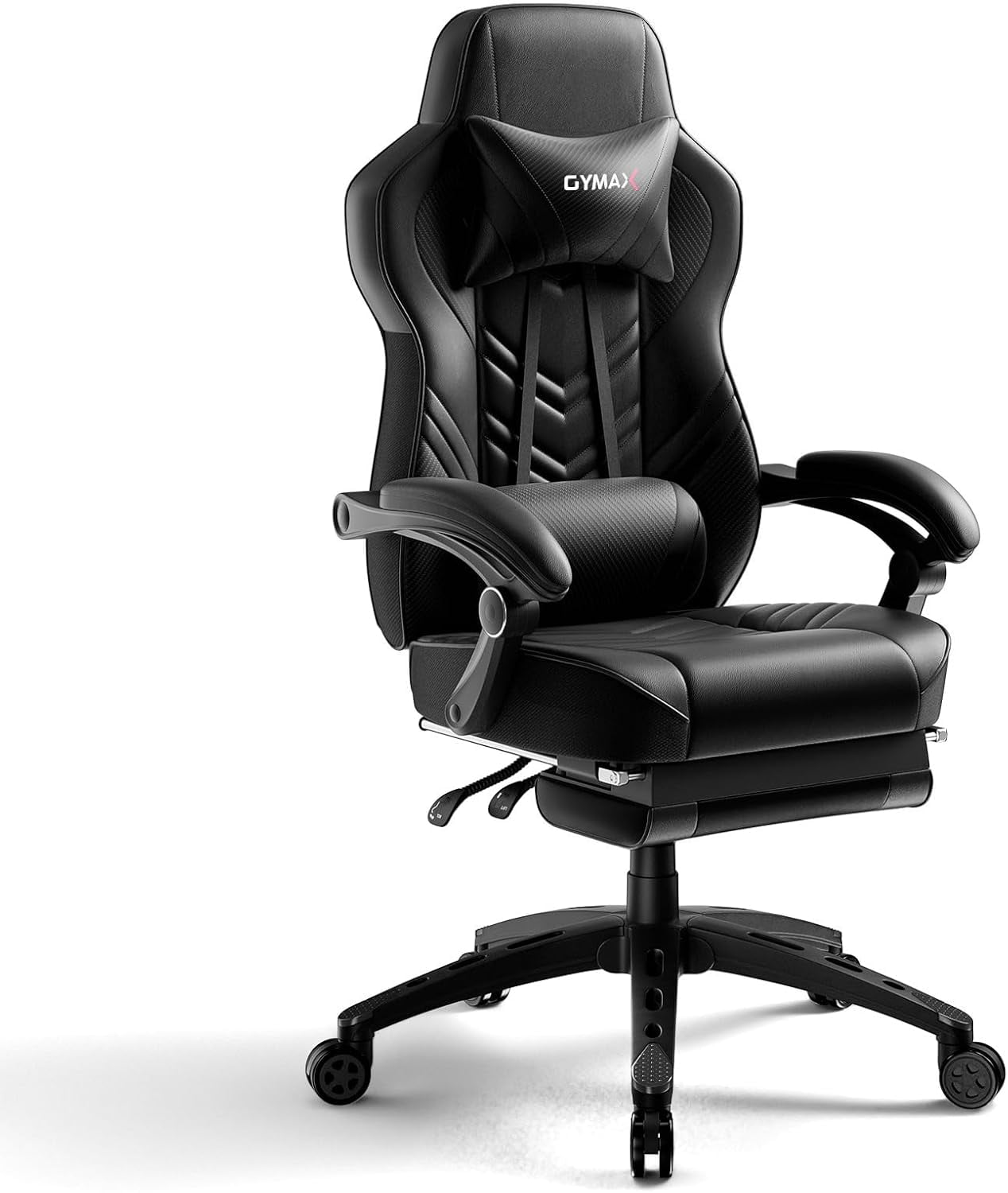 POWERSTONE Gaming Chair Video Game Chair with Footrest and Lumbar ...