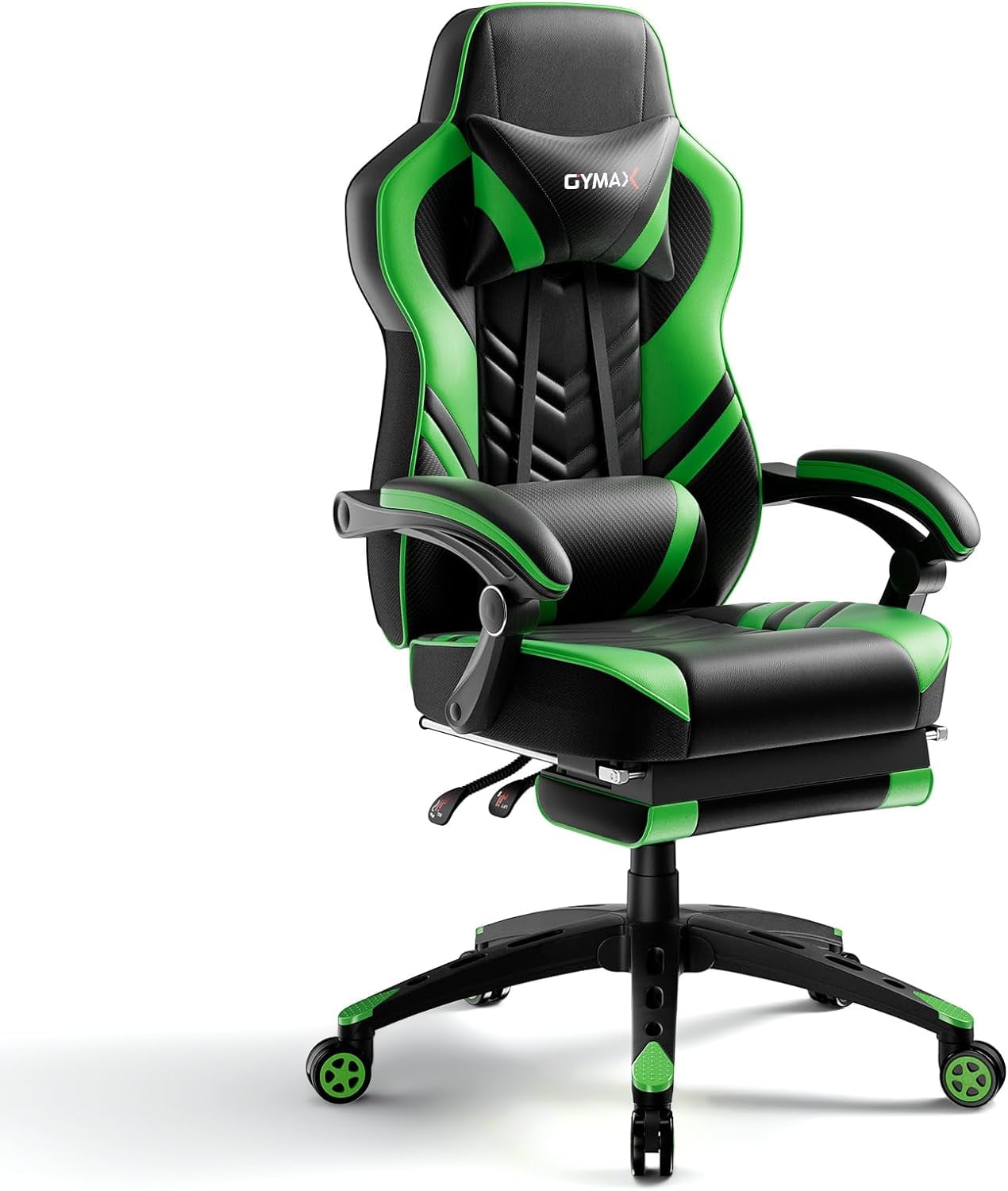 POWERSTONE Gaming Chair Video Game Chair with Footrest and Lumbar ...