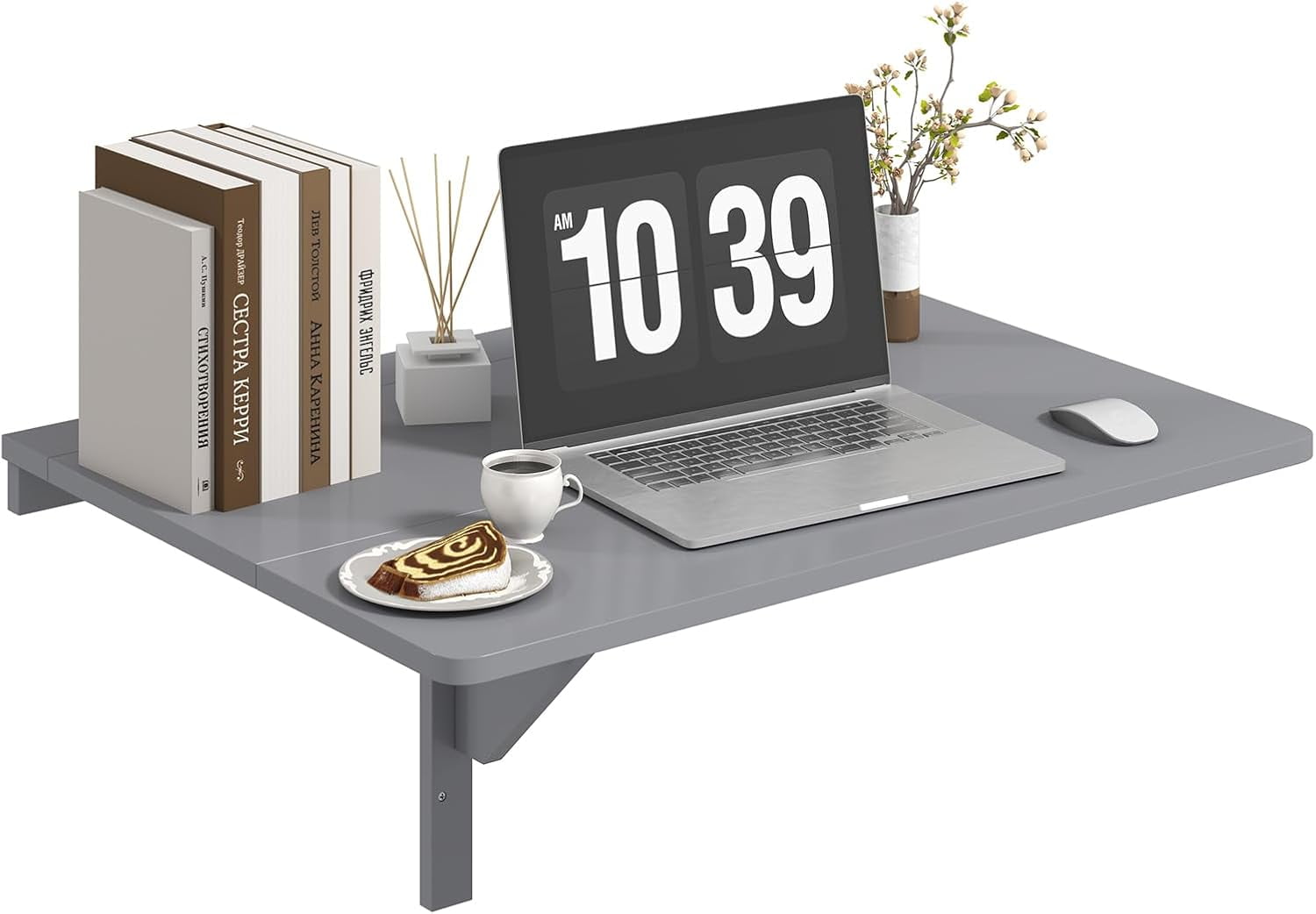 POWERSTONE Wall Mounted Desk, 31.5" x 23.5" Fold Down for Small Spaces ...