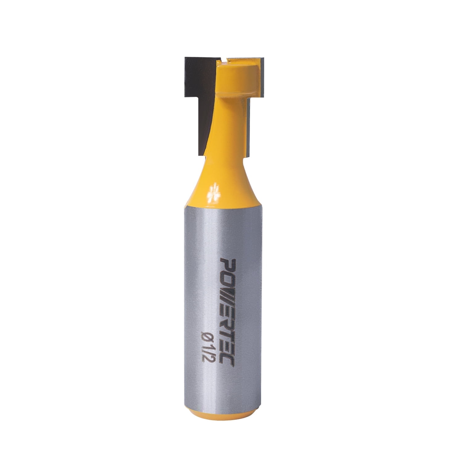 POWERTEC 1 PK Carbide Tipped T Slot Router Bit, 1/2" Shank, 1/2 ...