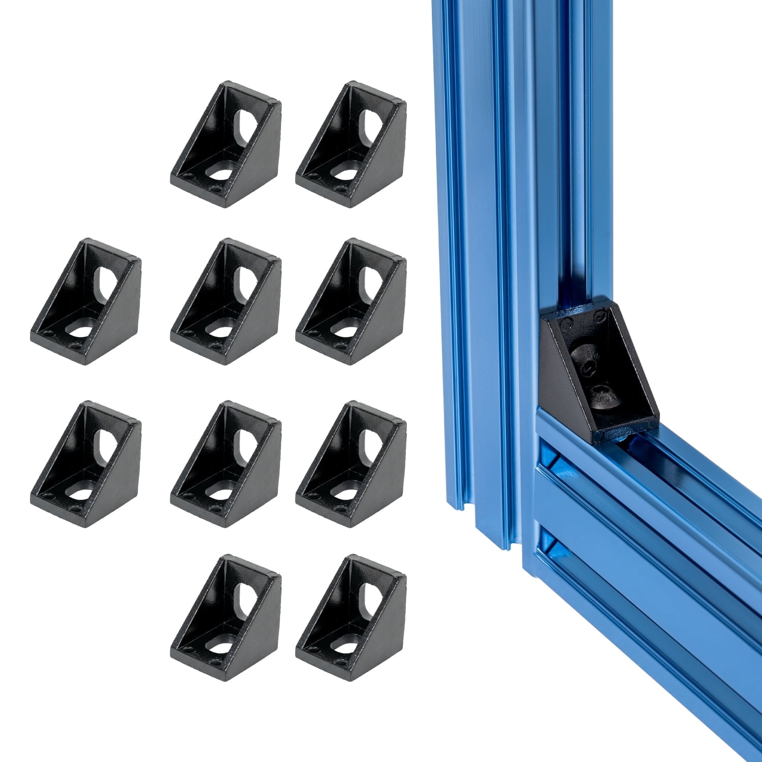 POWERTEC 10 Sets Corner Bracket Connector w/ Slide-in T-Nuts – Fits T ...