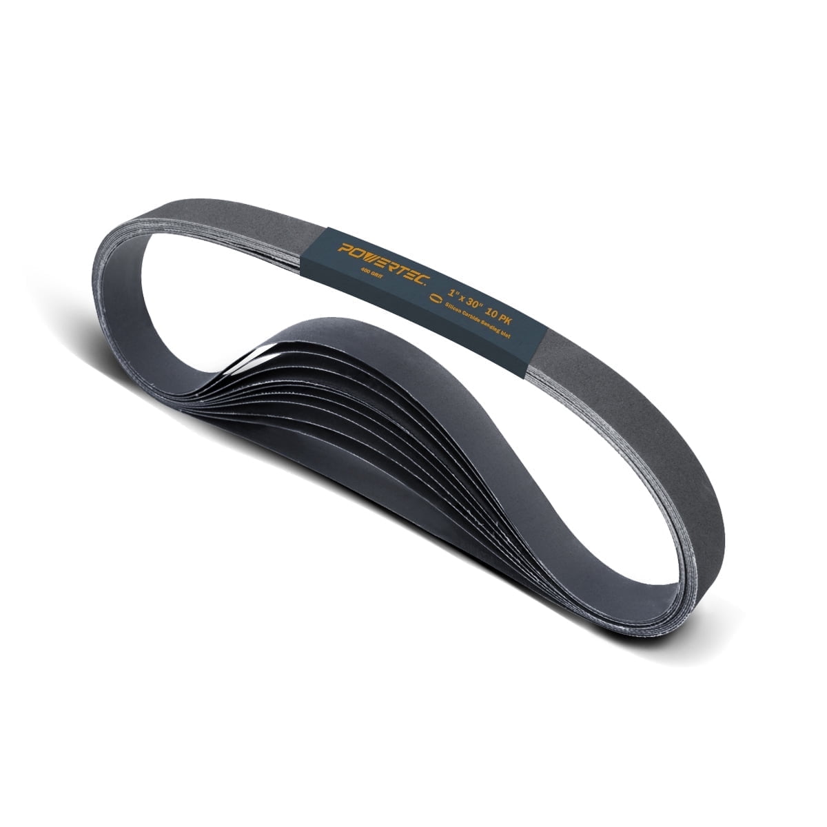 POWERTEC 10PK 1 x 30 Inch Silicon Carbide 400 Grit Sanding Belts for ...