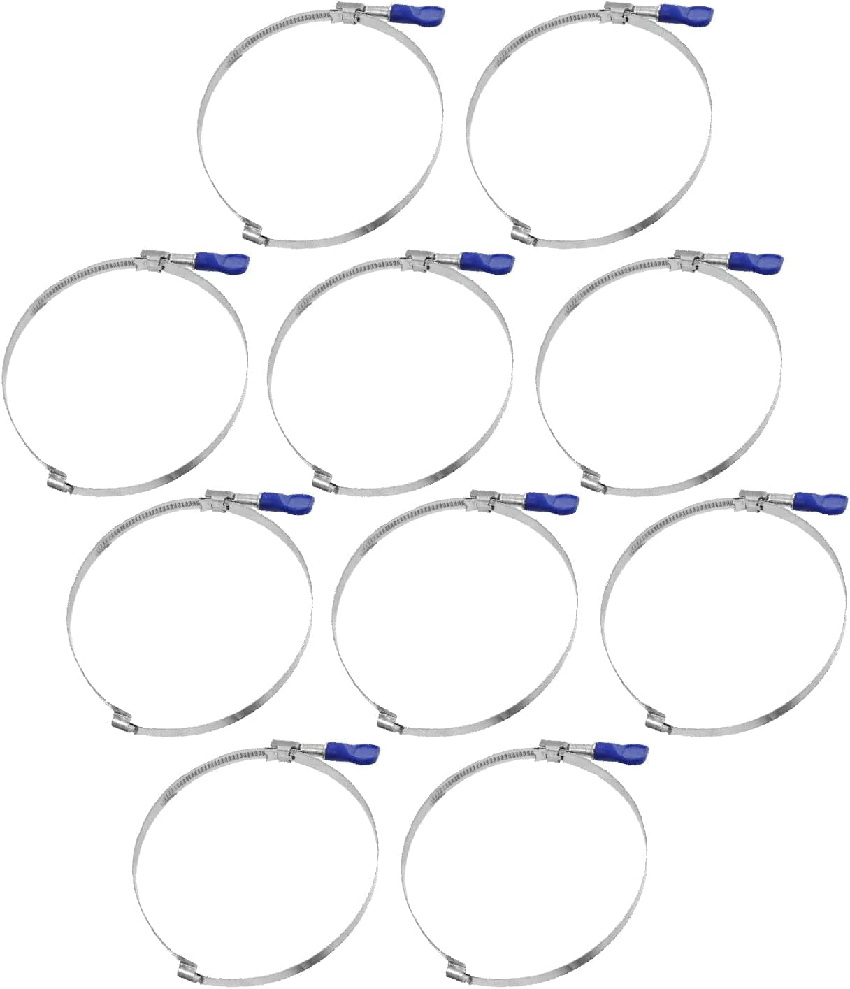 POWERTEC 10PK 2-1/2 Inch Key Hose Clamp,Thumb Screw Key Adjustable ...