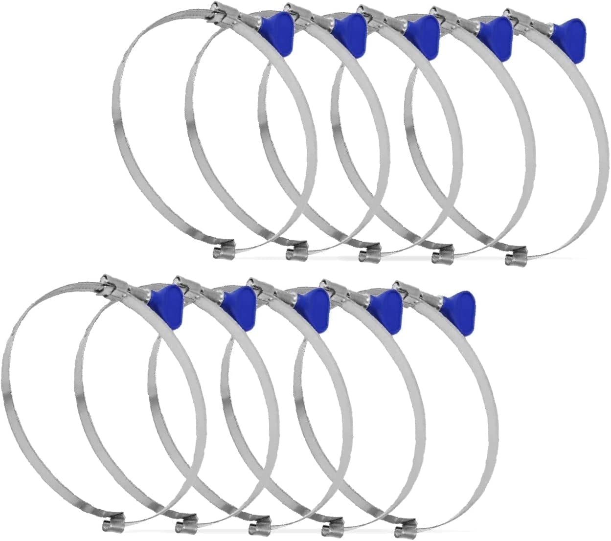 POWERTEC 10PK 2-1/2 Inch Right Hand Keyed Bridge Hose Clamp, Thumb ...