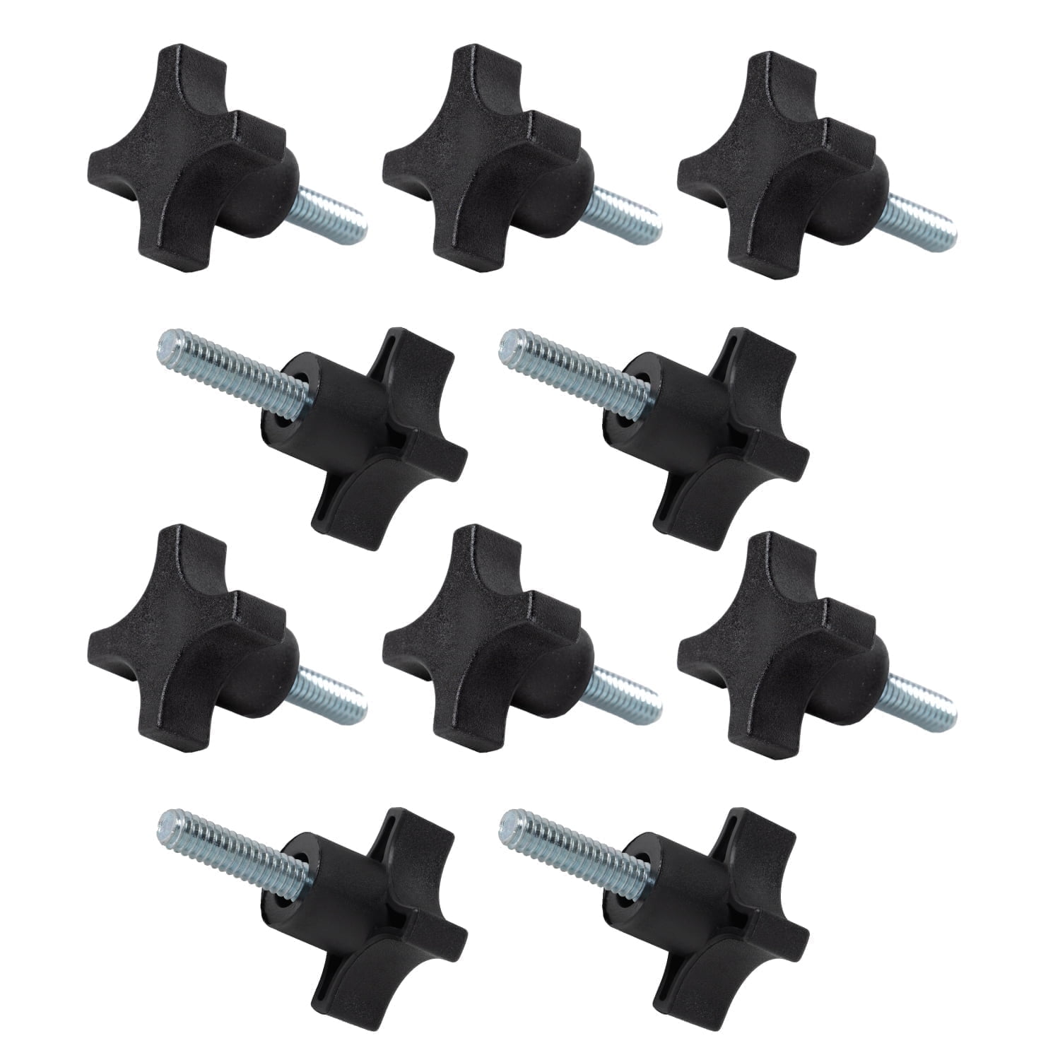 POWERTEC 10PK 4-Point Stud Knobs, 5/16"-18 Threaded Thumb Screw Star ...