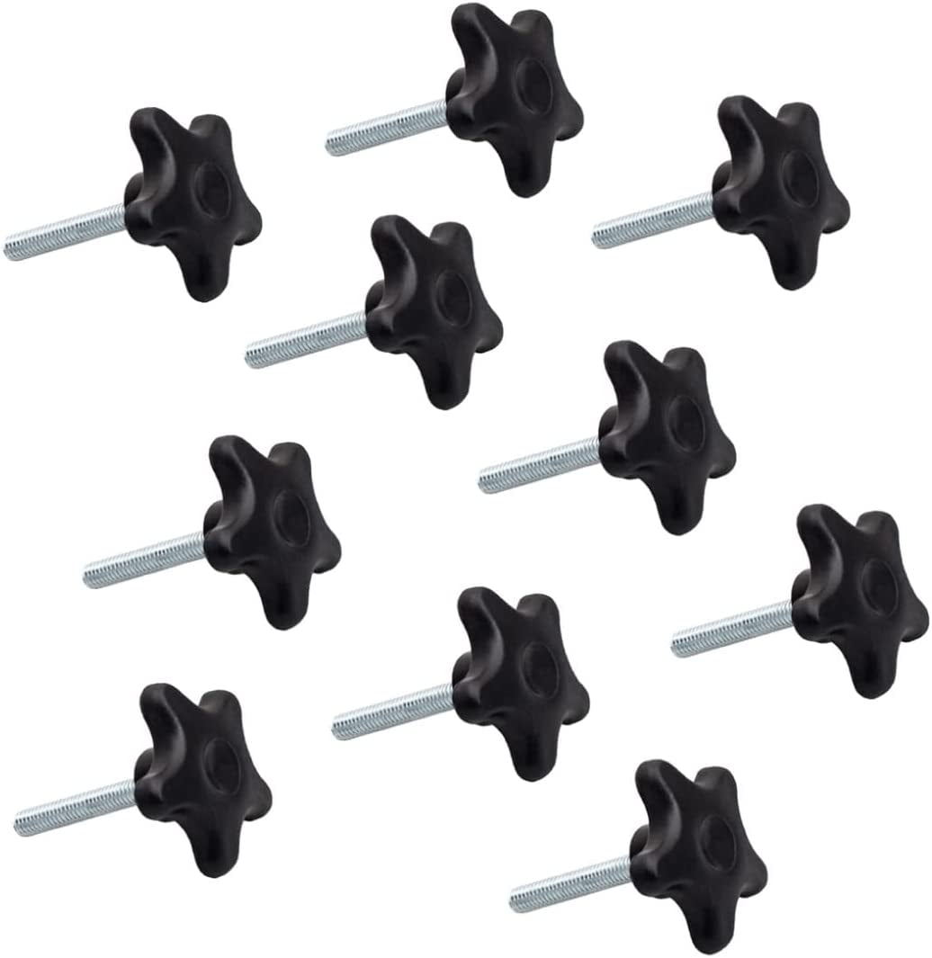 POWERTEC 10PK 5-Star Stud Knob, 1/4"-20, 2" Long (QNB3010-P2) - Walmart.com