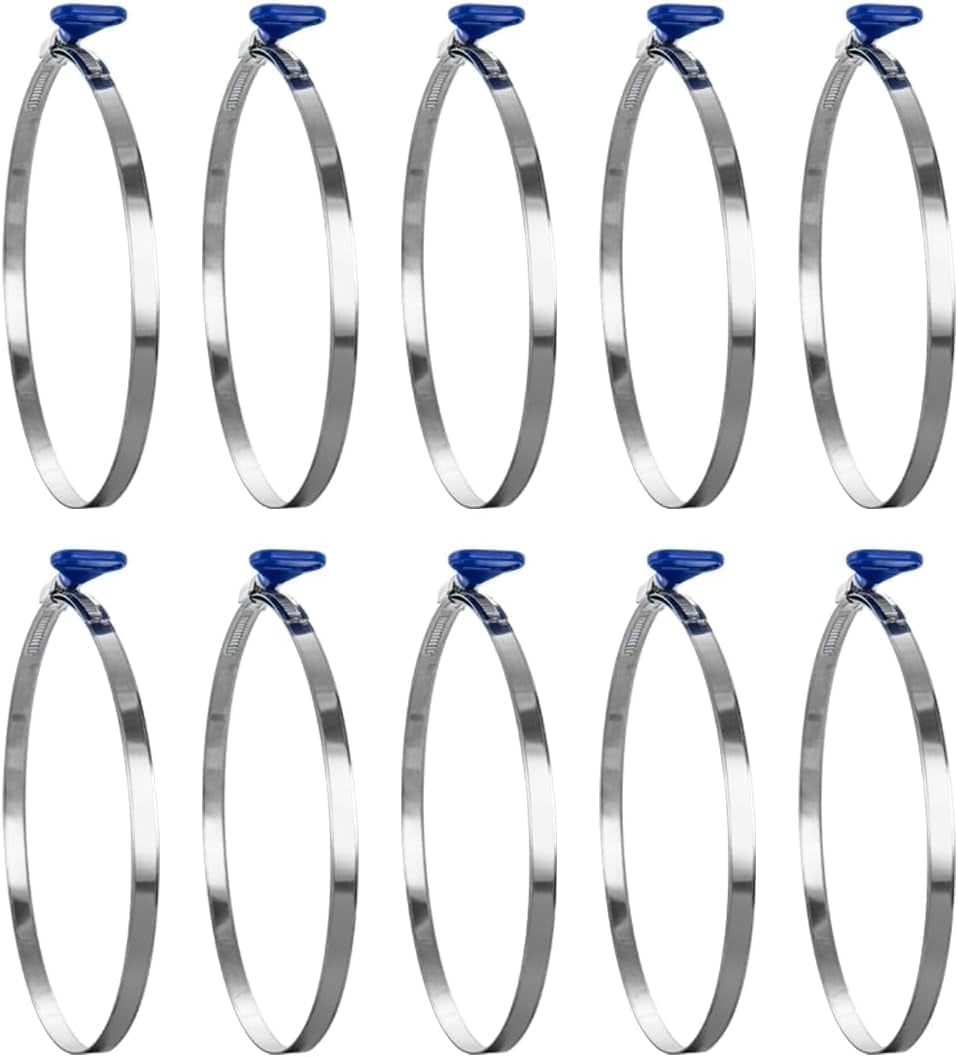 POWERTEC 10PK 6 Inch Key Hose Clamp, Thumb Screw Key Adjustable ...
