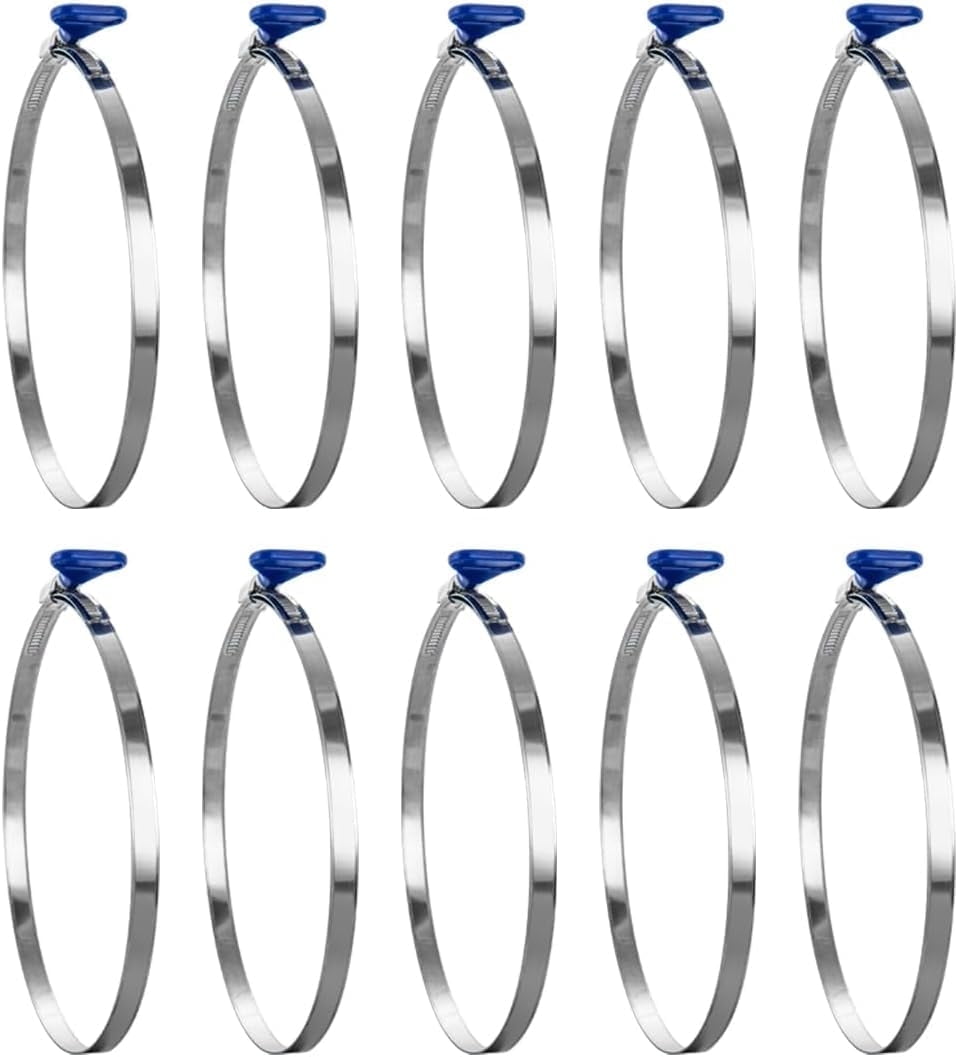 POWERTEC 10PK 6 Inch Key Hose Clamp, Thumb Screw Key Adjustable ...