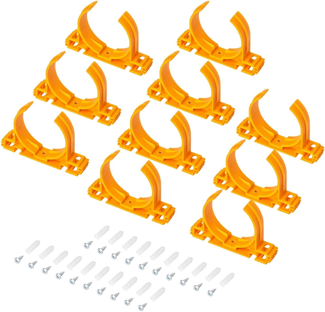 POWERTEC 10PK Open Style Hangers for 2-1/2" Dust Collection Pipe and ...