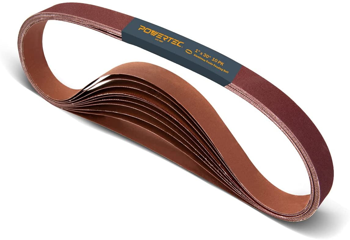 POWERTEC 111310 1” x 30” Sanding Belts | 120 Grit Aluminum Oxide ...