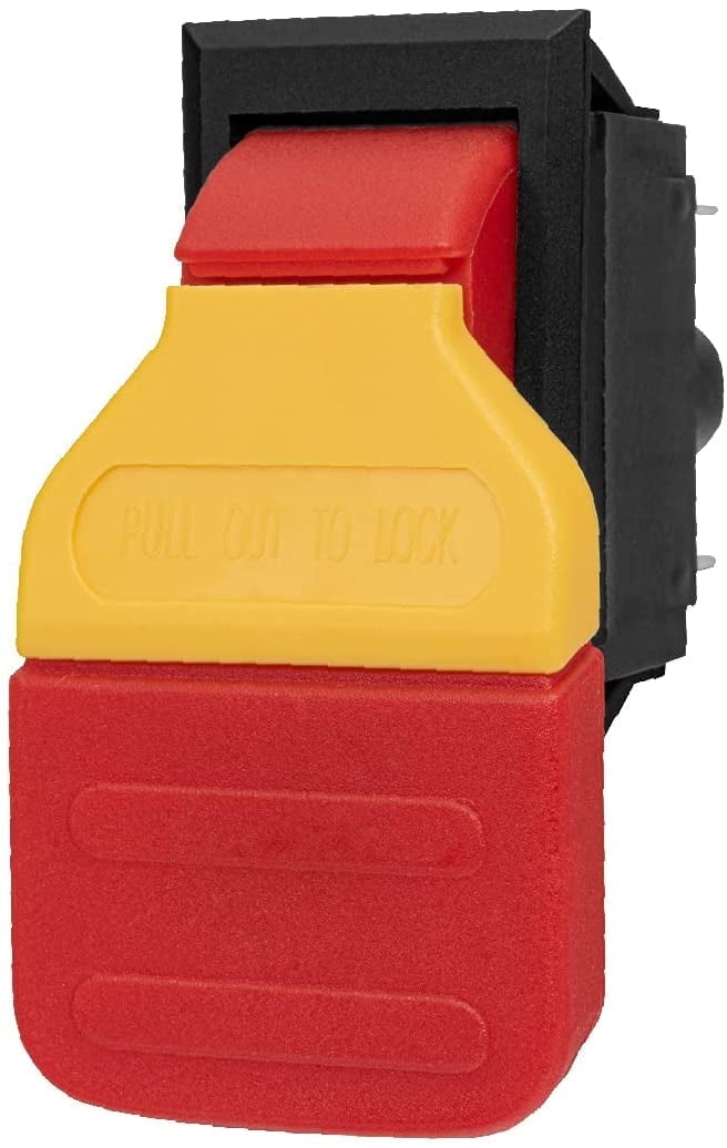POWERTEC 120V/230V Dual Voltage Safety Paddle Switch, 1HP, Large Paddle ...