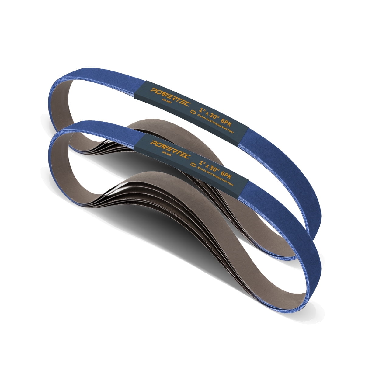 POWERTEC 12PK 1 x 30 Inch Zirconia Sanding Belts for Bench Belt Disc ...