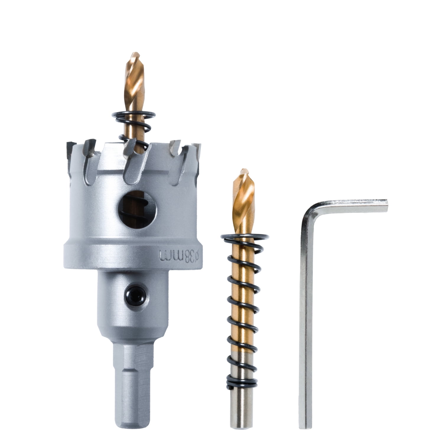 POWERTEC 1PK 1-1/2" Carbide Hole Saw for Soft & Hard Metal | Tungsten Carbide Tipped Hole Cutter ...