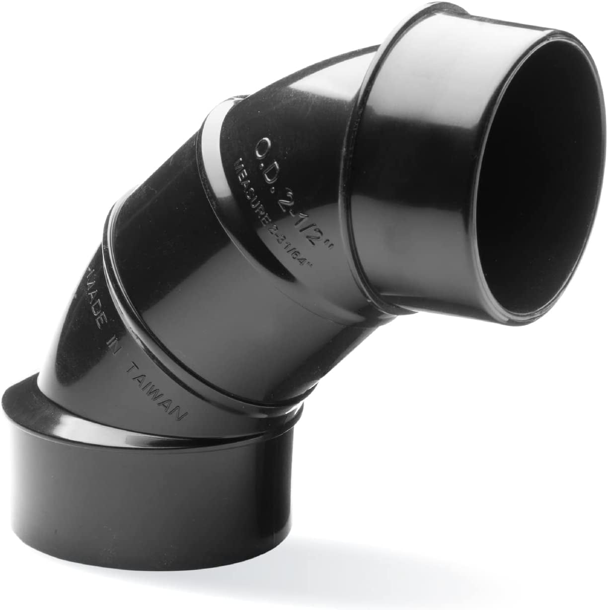 POWERTEC 2-1/2" OD 90 Degree Elbow - ABS Plastic Dust Collector ...