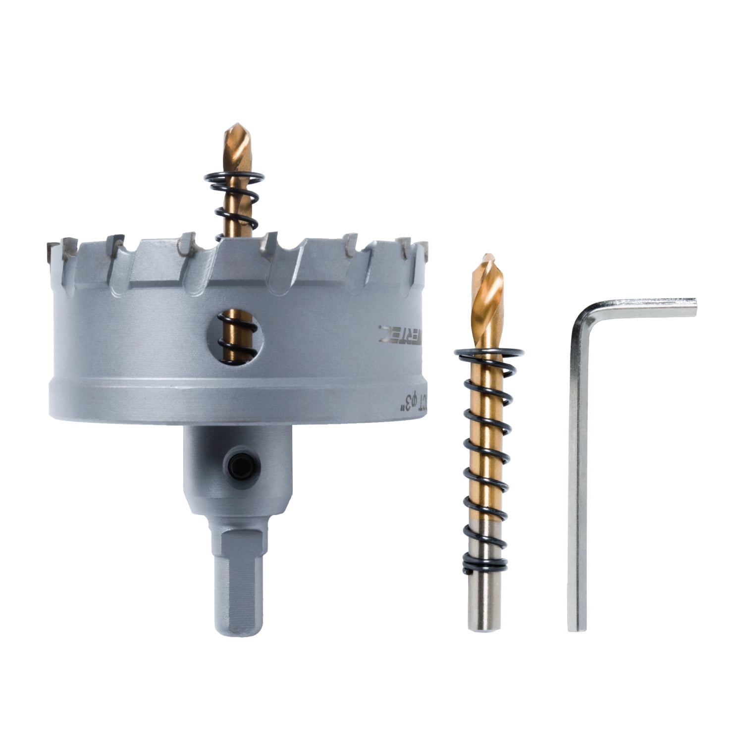 POWERTEC 1PK 3" Carbide Hole Saw for Soft & Hard Metal | Tungsten Carbide Tipped Hole Cutter Set ...