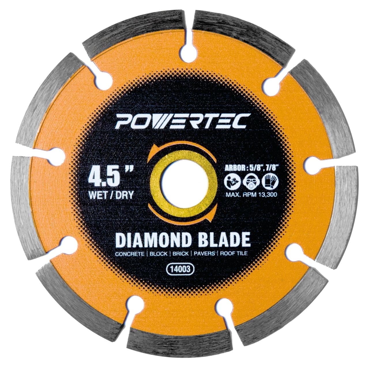 POWERTEC 1PK 4-1/2" Segmented Diamond Saw Blades for Angle Grinder ...