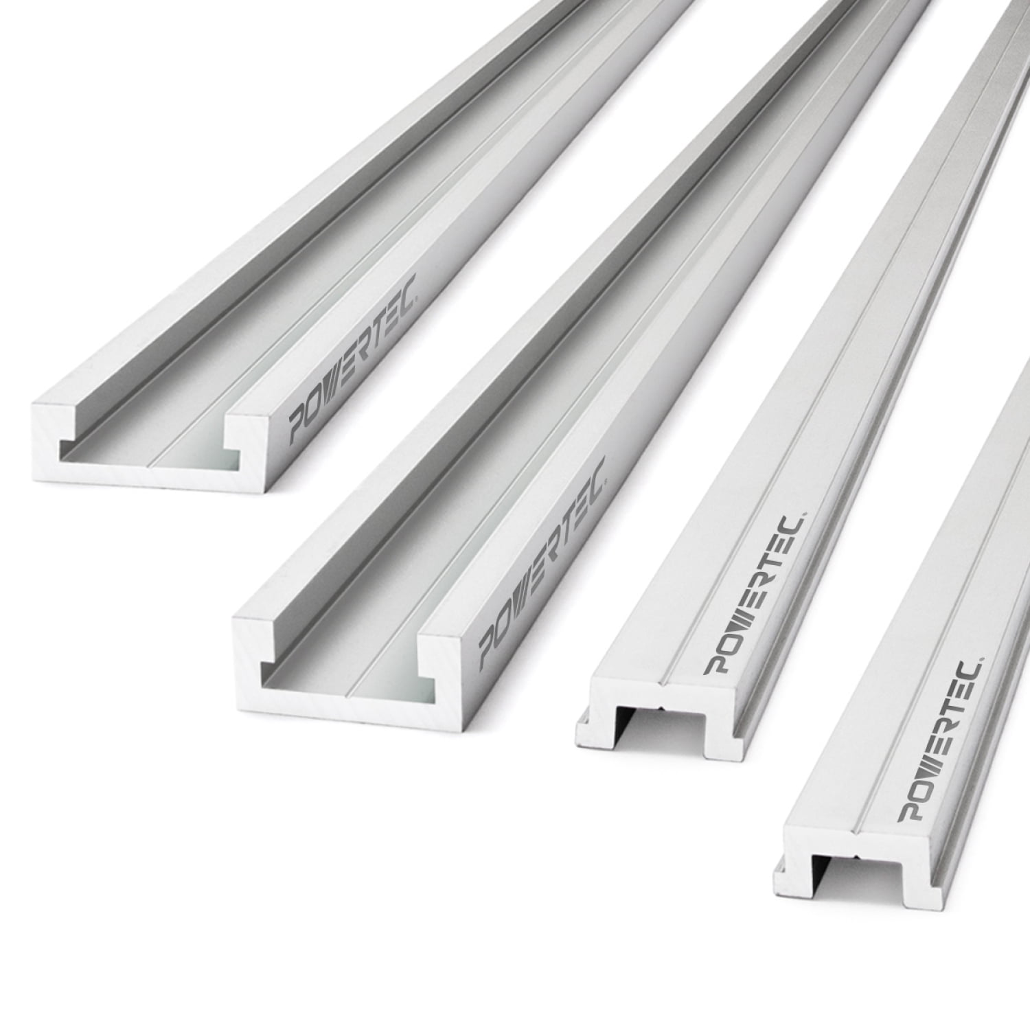 POWERTEC 2 Set 48" Miter T Track w/T-Bar for Table Saw, Router Table ...