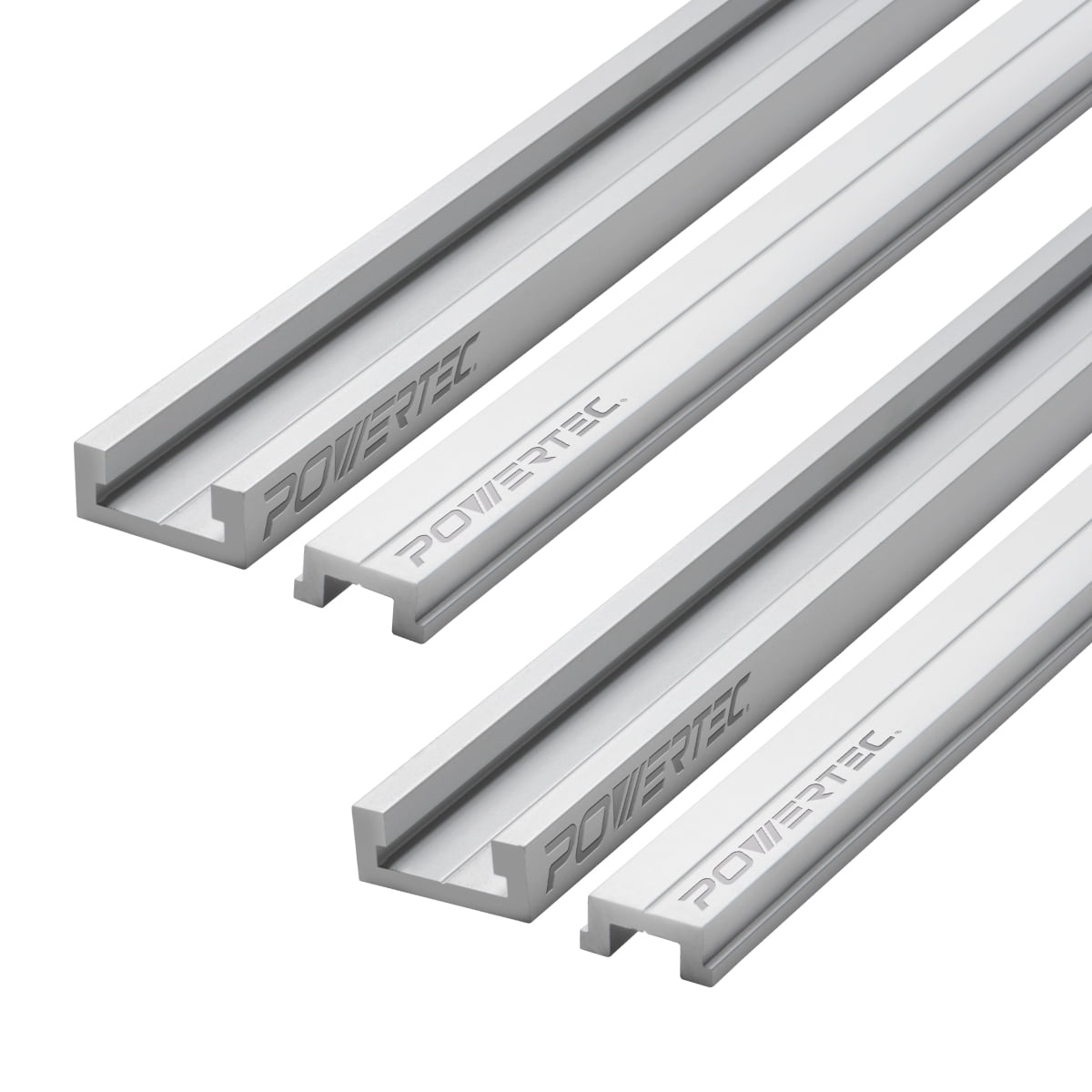 POWERTEC 2 Set 48" Miter T Track w/T-Bar for Table Saw, Router Table ...