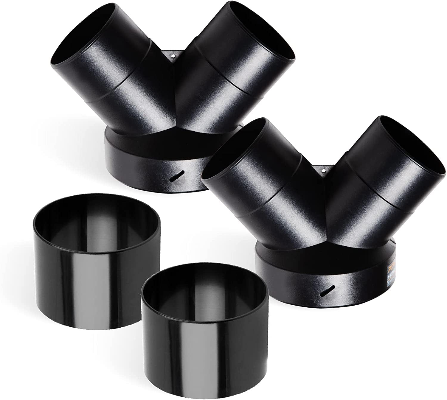 POWERTEC 2 Set Dust Collector Y-Fitting w/Splice Set | 6-Inch to 4-Inch ...