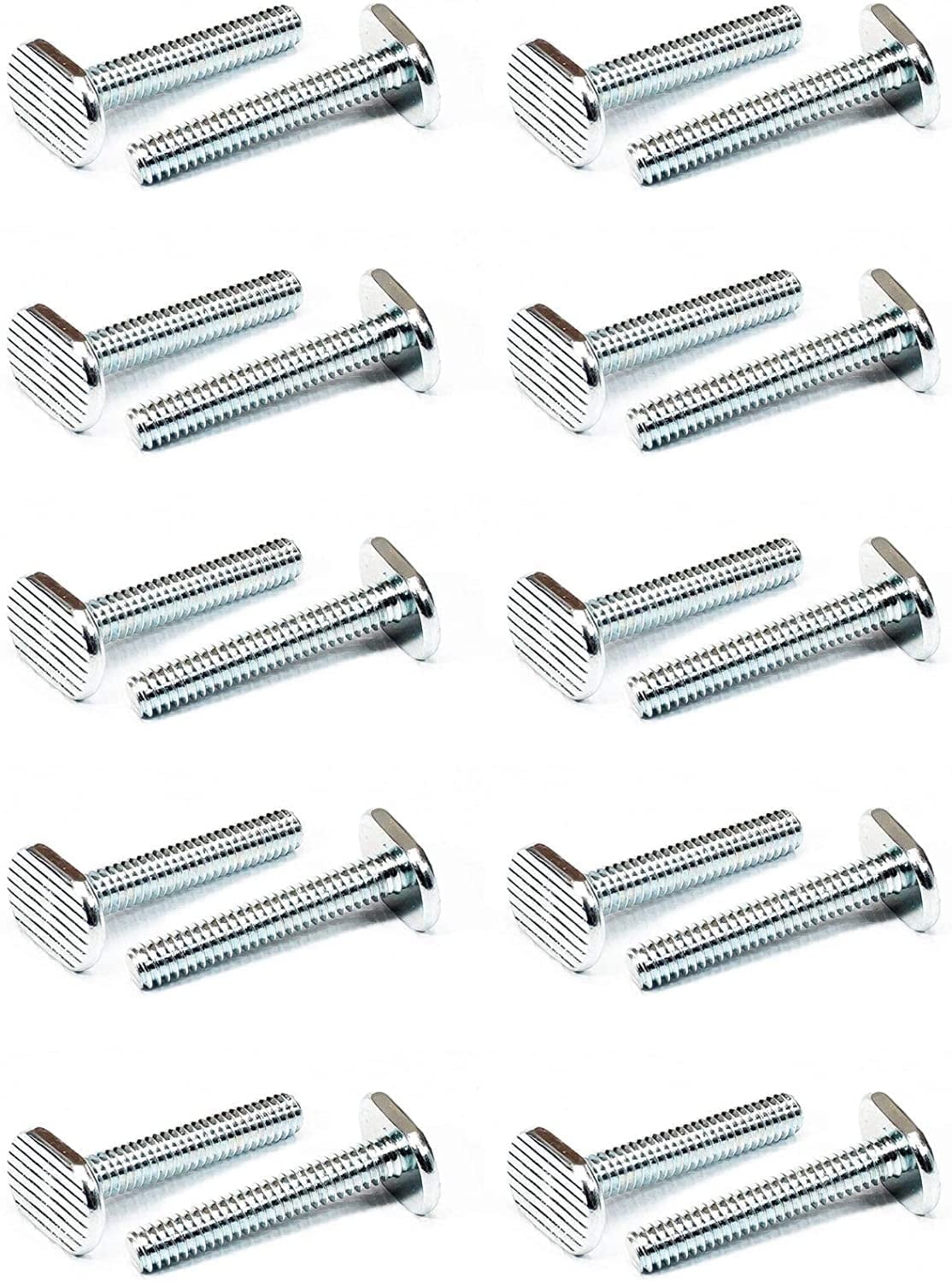 POWERTEC 20PK 1/4"-20 T Track Bolts for T Track, 1-1/2 Inch Long T Slot ...