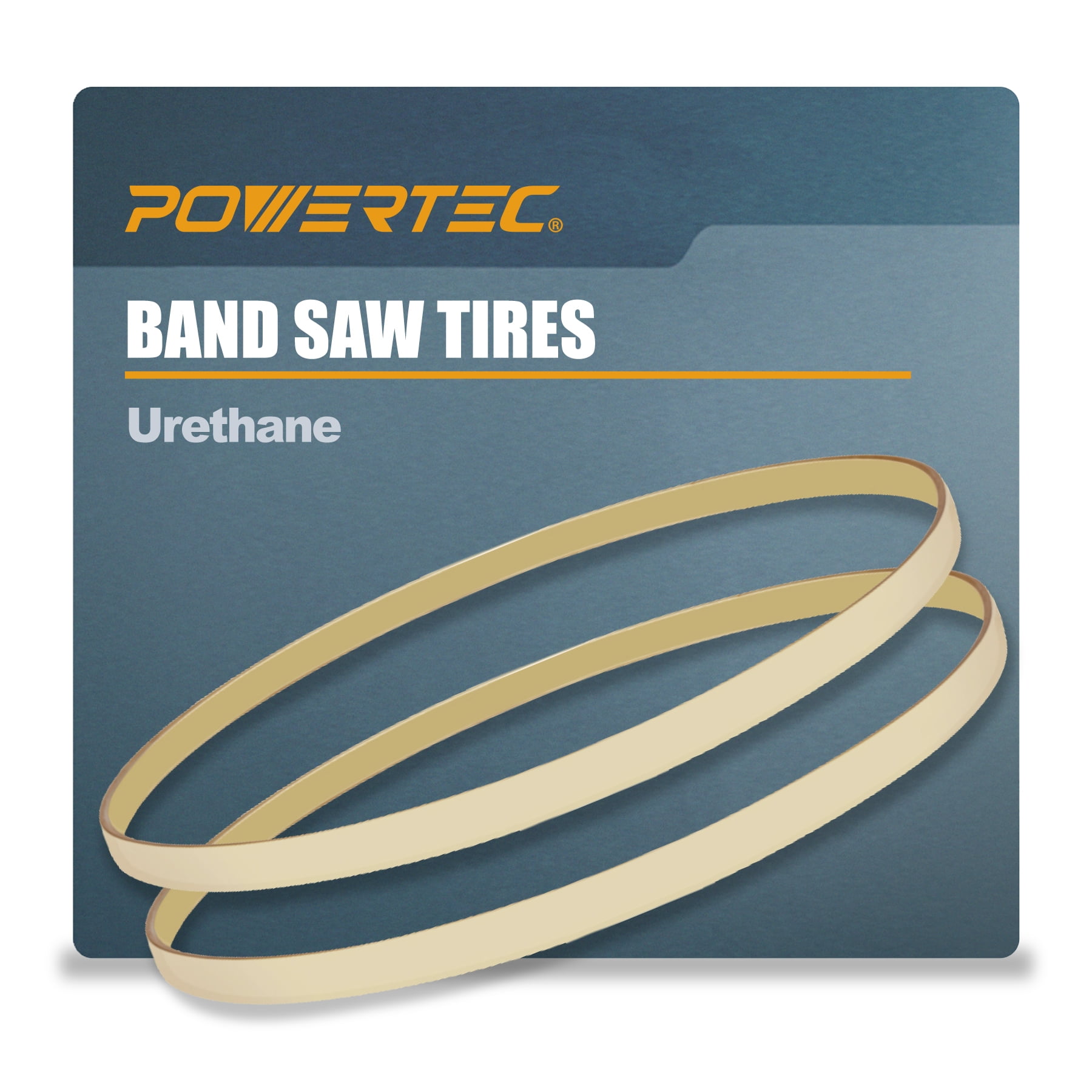 POWERTEC 2PK 14" Band Saw Tires, 14 inch x 1 inch x .095 inch, Urethane ...