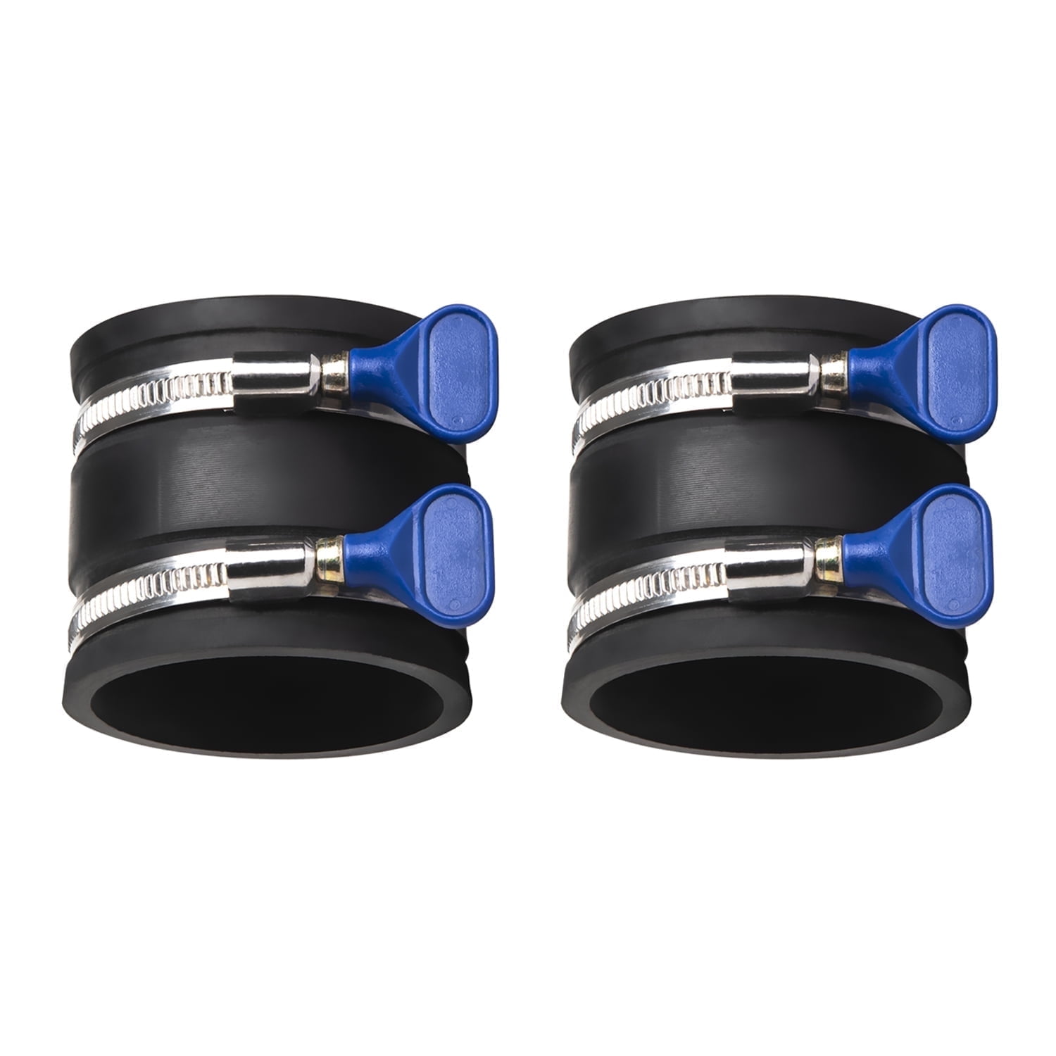 POWERTEC 2PK 2-1/2" Dust Control Flex Cuff w/Adjustable Key Hose Clamps ...