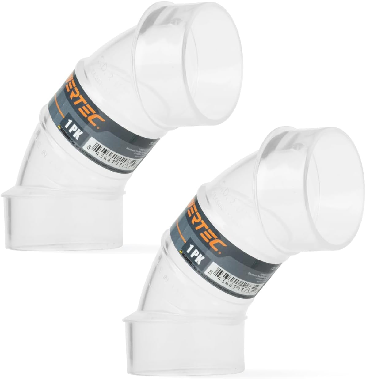 POWERTEC 2PK 2-1/2" OD 90 Degree Elbow - ABS Plastic Dust Collector ...