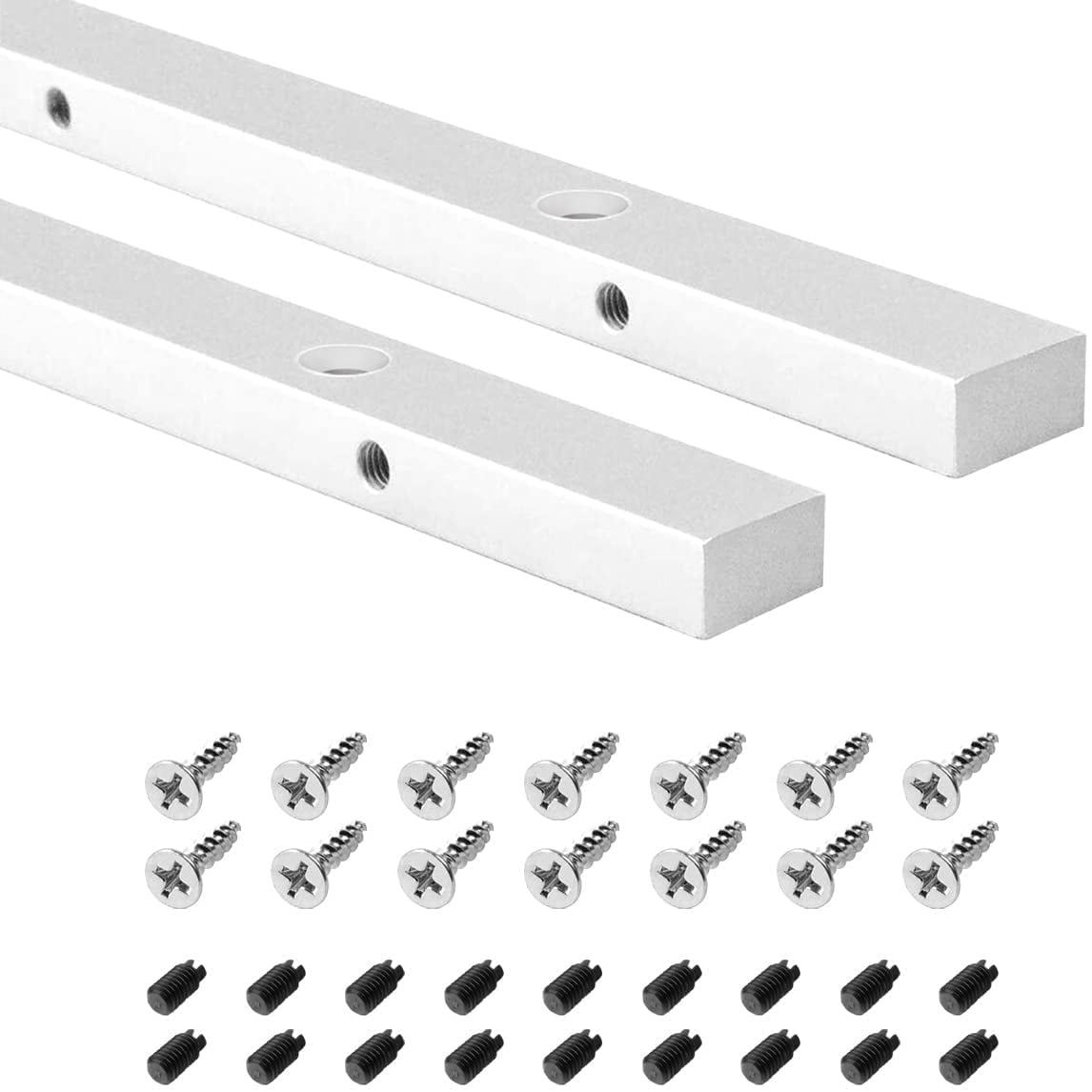 POWERTEC 2PK 36" Miter Bar for Table Saw Sled, Fits Standard 3/4" x 3/8 ...