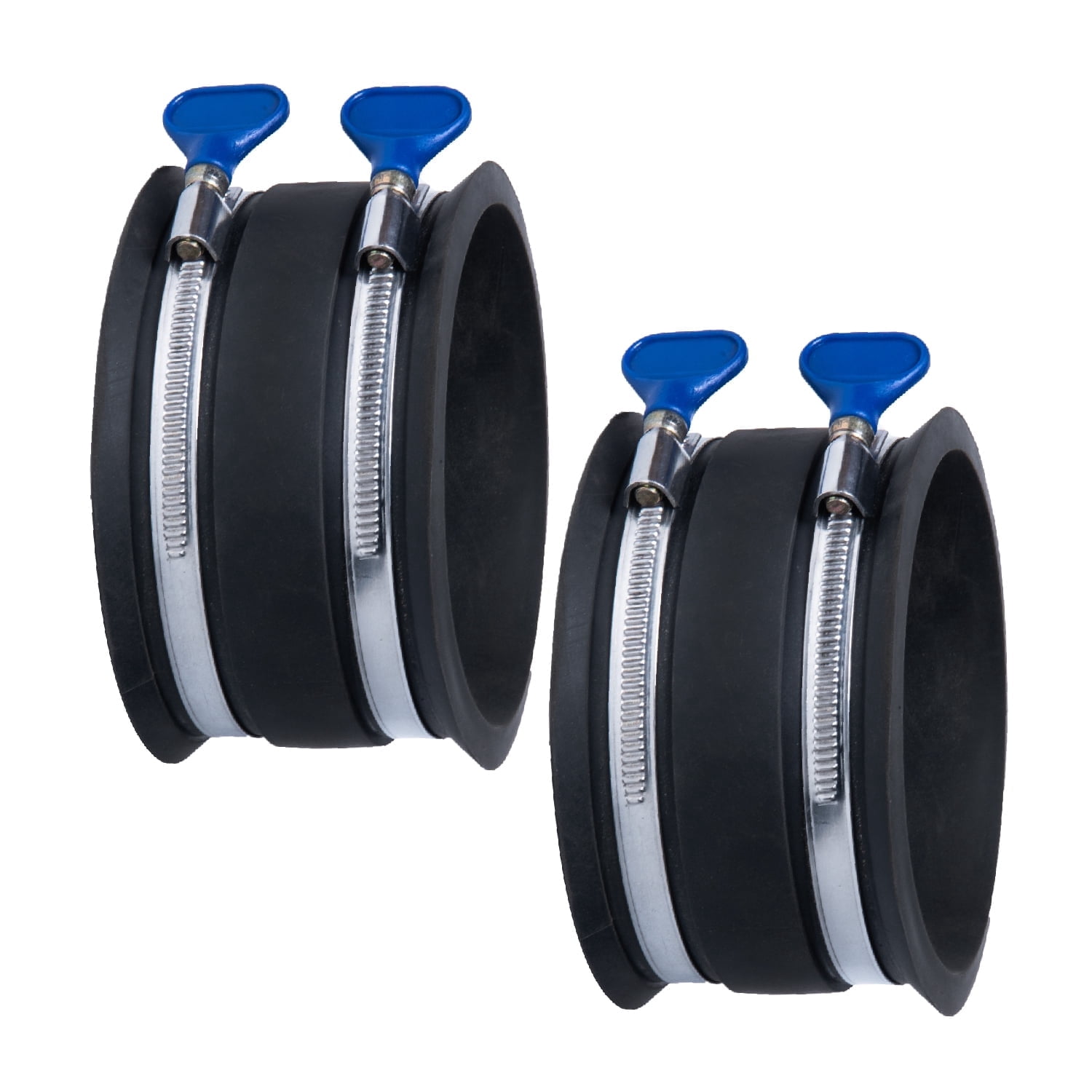 POWERTEC 2PK 4'' Dust Control Flex Cuff with Adjustable Key Hose Clamps ...