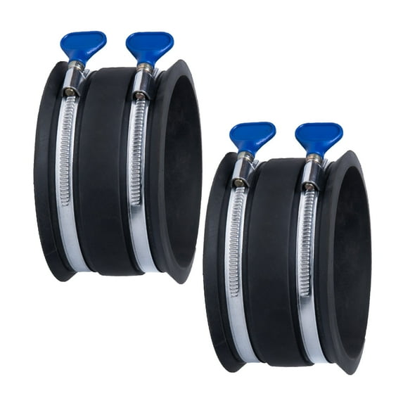 POWERTEC 2PK 4'' Dust Control Flex Cuff with Adjustable Key Hose Clamps ...