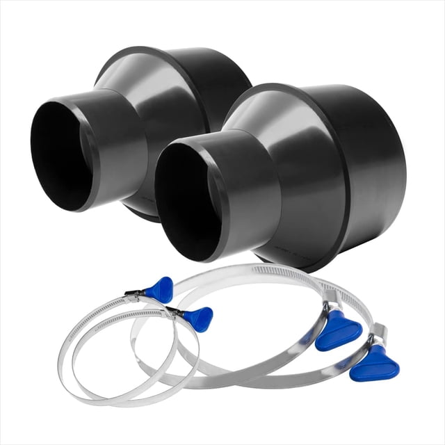 POWERTEC 2PK 4-inch Hose to 2-1/2 inch Hose Cone Reducer w/Key Bridge ...
