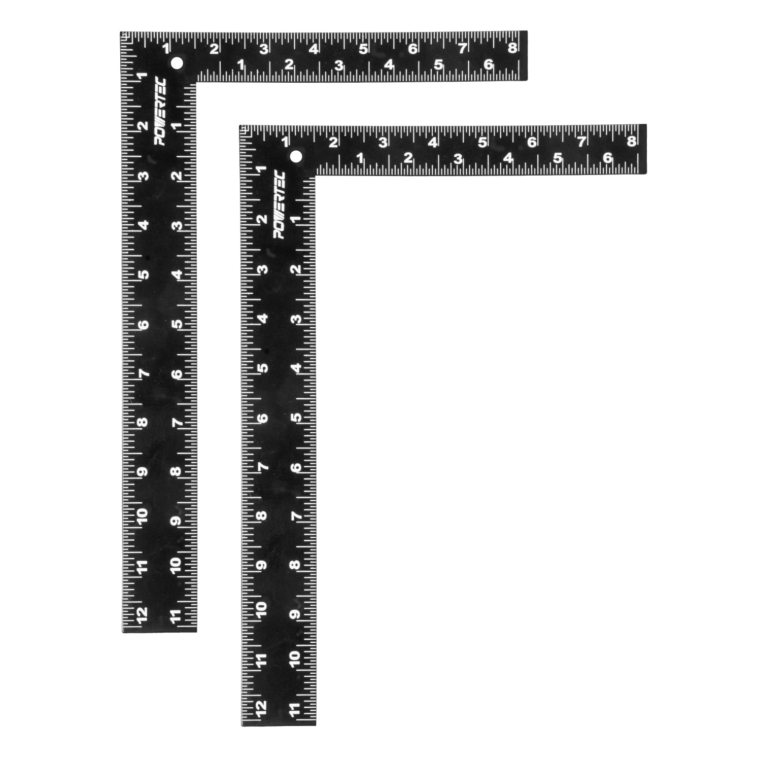 POWERTEC 2PK Carpenter Square 8" x 12" - L Square Ruler, Right Angle ...