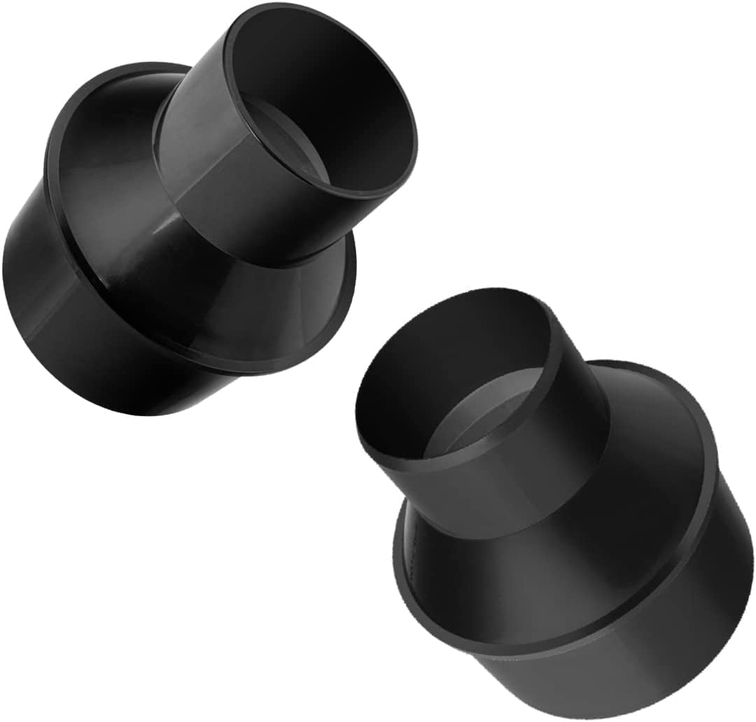 POWERTEC Dust Collection Reducer Fittings, 4" to 2-1/2" Hose & 4" Port ...