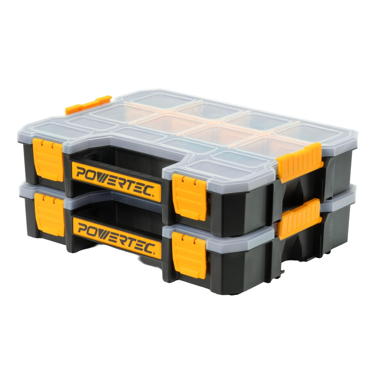 POWERTEC 2PK Small Parts Organizer & Tool Box – 14 Compartments ...