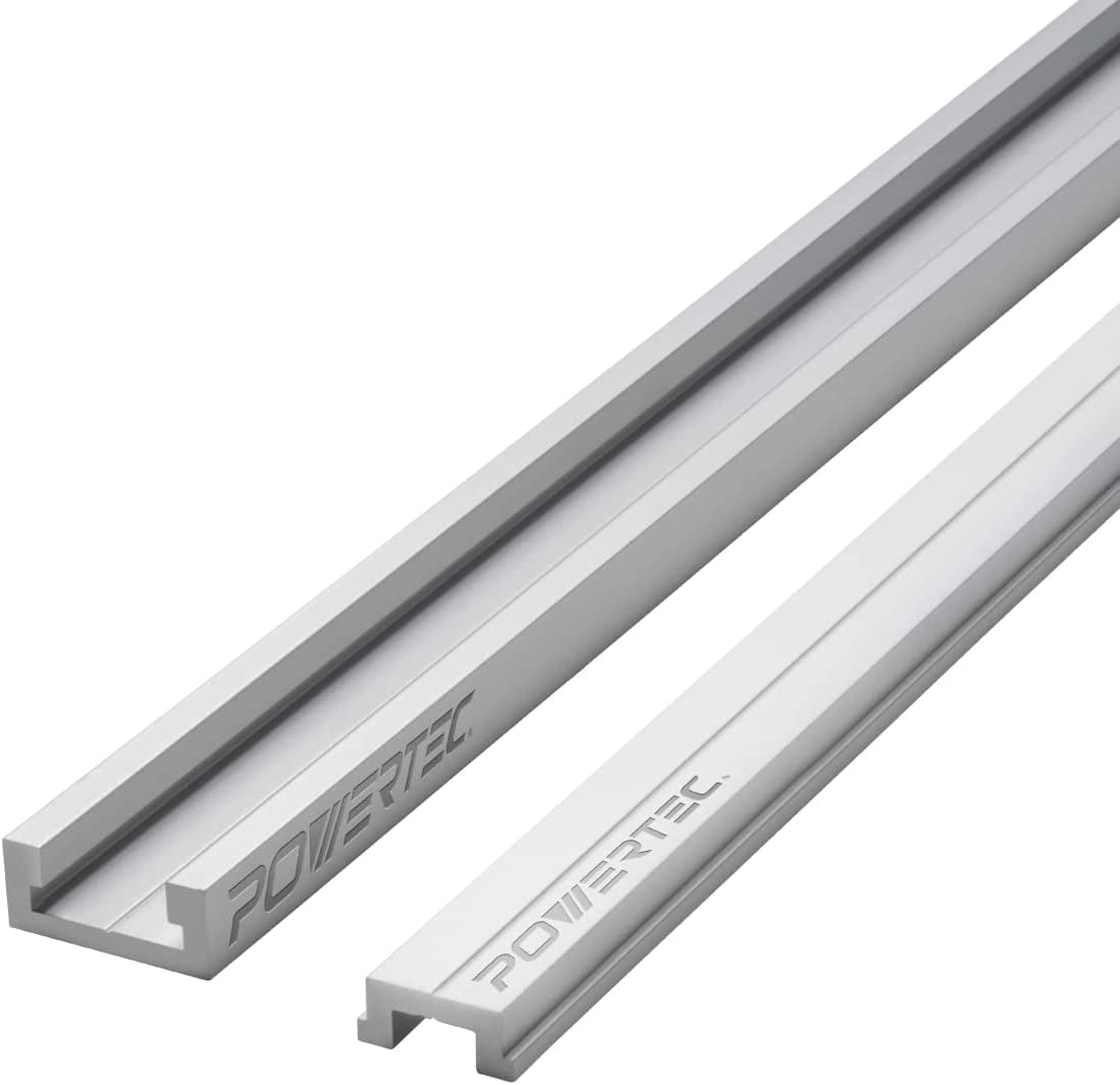 POWERTEC 32-inch Aluminum Miter T-Track with Miter T-Bar (71568 ...
