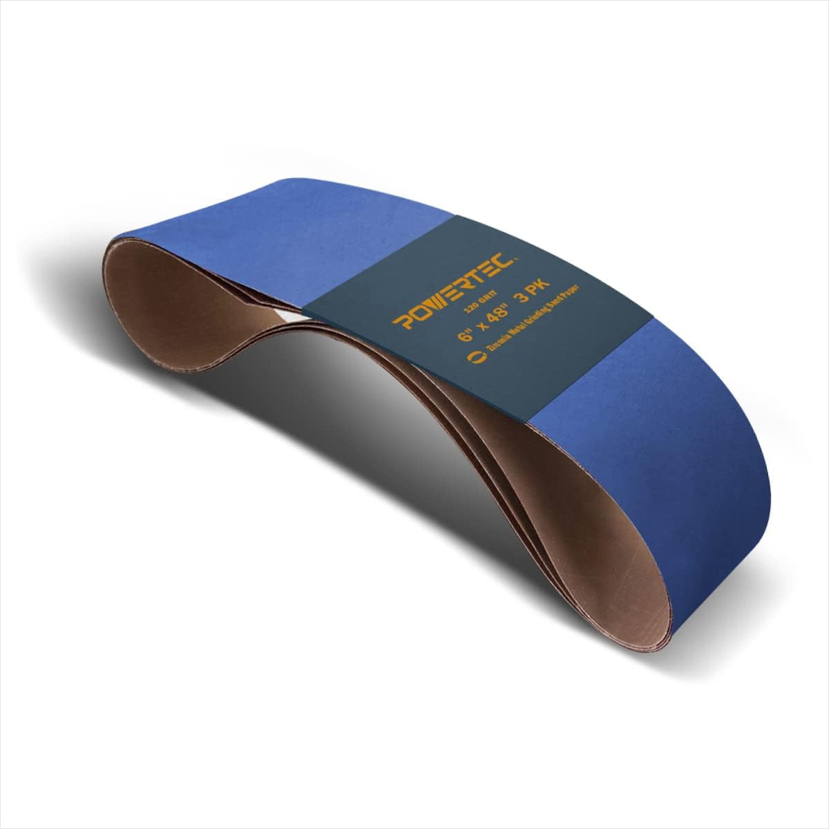POWERTEC 3PK 6 x 48 Inch Zirconia 120 Grit Sanding Belts, Belt Sander ...