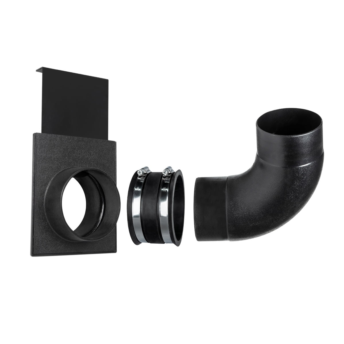 POWERTEC 4" Dust Collection Hose 90 Degree Elbow Connector with Blast ...