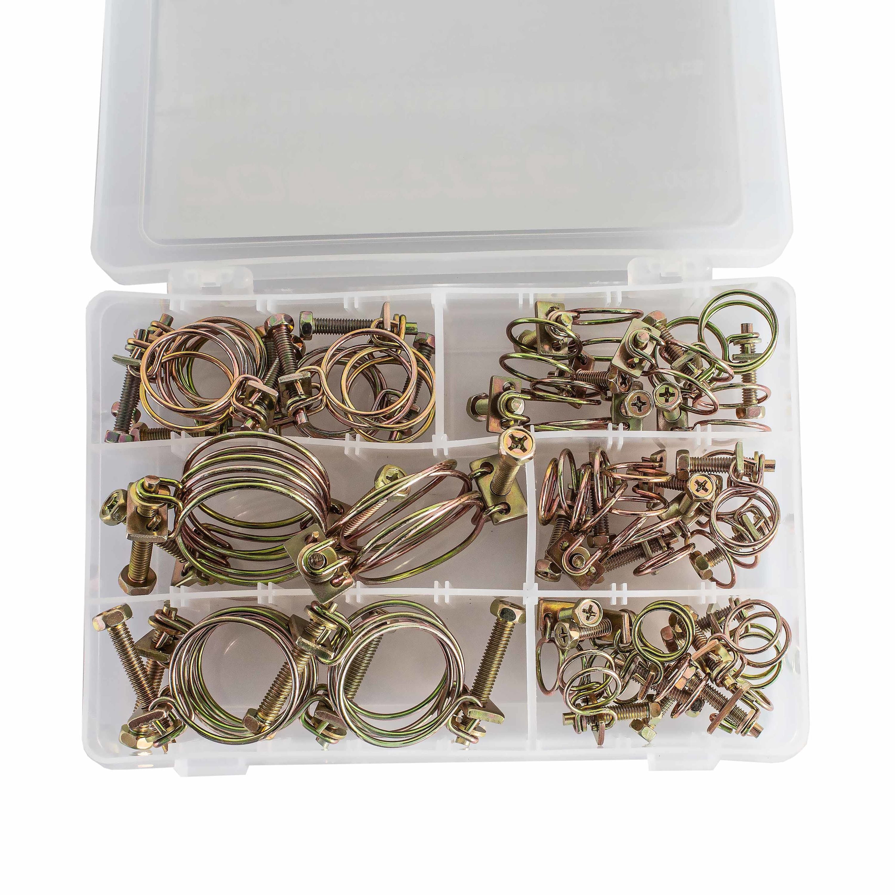 POWERTEC 42PCS Double Wire Hose Clamp Assortment with 6 Sizes ...