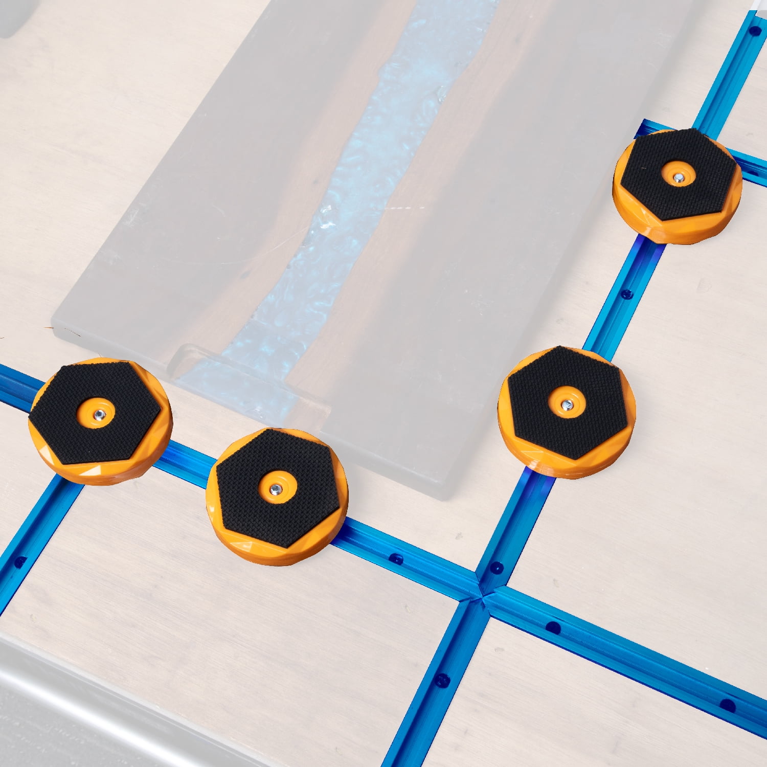 POWERTEC 48 inch Double-Cut Profile Universal T-Track w/ Predrilled Mounting Holes, w/ Bench Dog ...